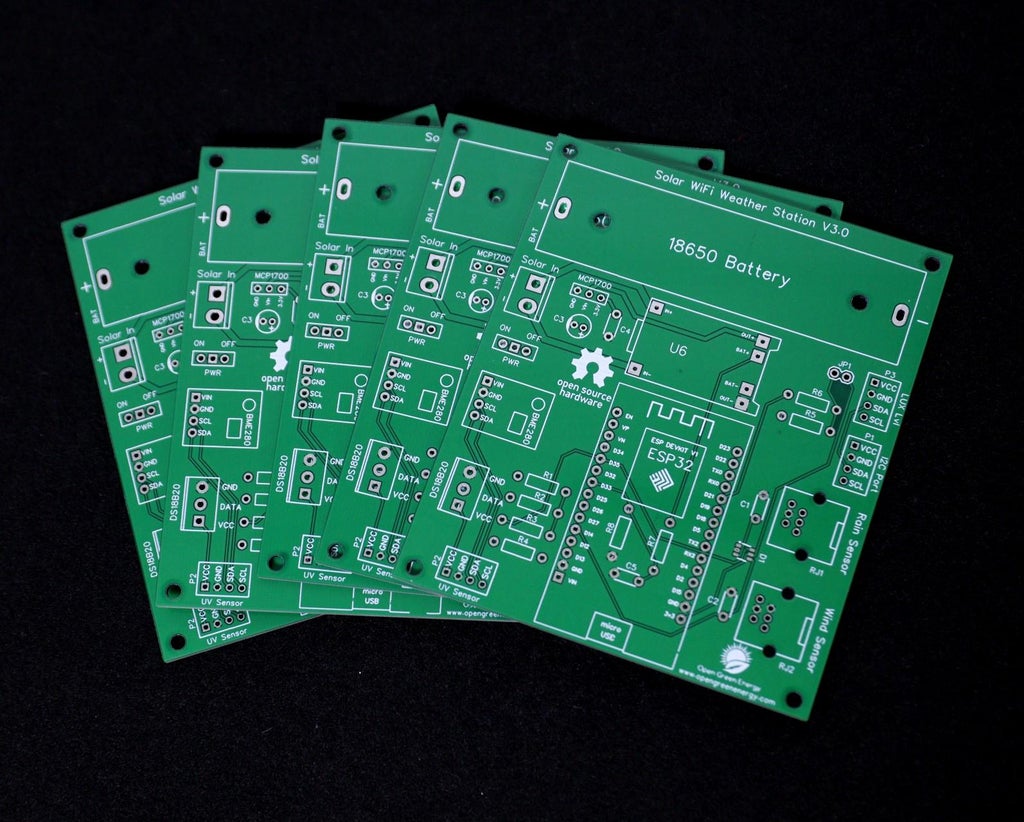 Solar Powered WiFi Weather Station V3.0 - Open Green Energy